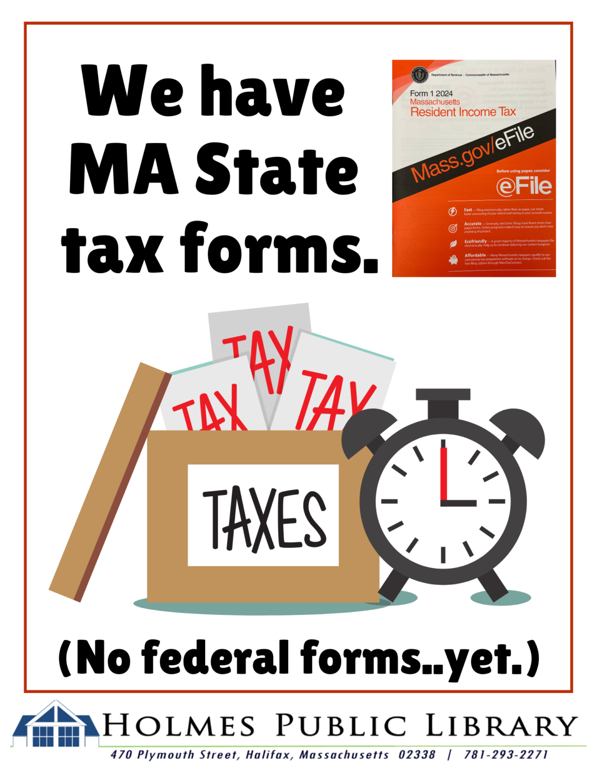 Tax forms – Holmes Public Library